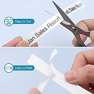 Filery 4-Pack Label Maker Tape for Brother TZe-231 TZ-231 Laminated P-Touch Label Maker Tape, for Model PT D200 D210 H100 1880, Compatible Label Tape Replacement, 12mm 0.47 Inch Black on White