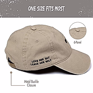 Atticus Poetry Hat, Embroidered Brushed Cotton Women’s Baseball Hat Unisex Fit, Adjustable One Size (Heart Khaki)