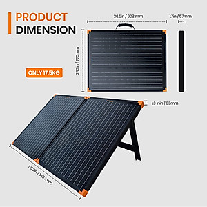FlexSolar Solar Panel 100 Watt Foldable Waterproof PV Module SAE DC Anderson Output Power Charger with 20A PWM Controller for RV Battery, Power Station