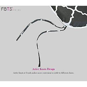 FBTS Prime Outdoor Seat Cushions Set of 2 Patio Chair Cushions with Ties 16x17 Inch Grey Geometry U-Shape Chair Pads for Outdoor Patio Furniture Garden Home Office