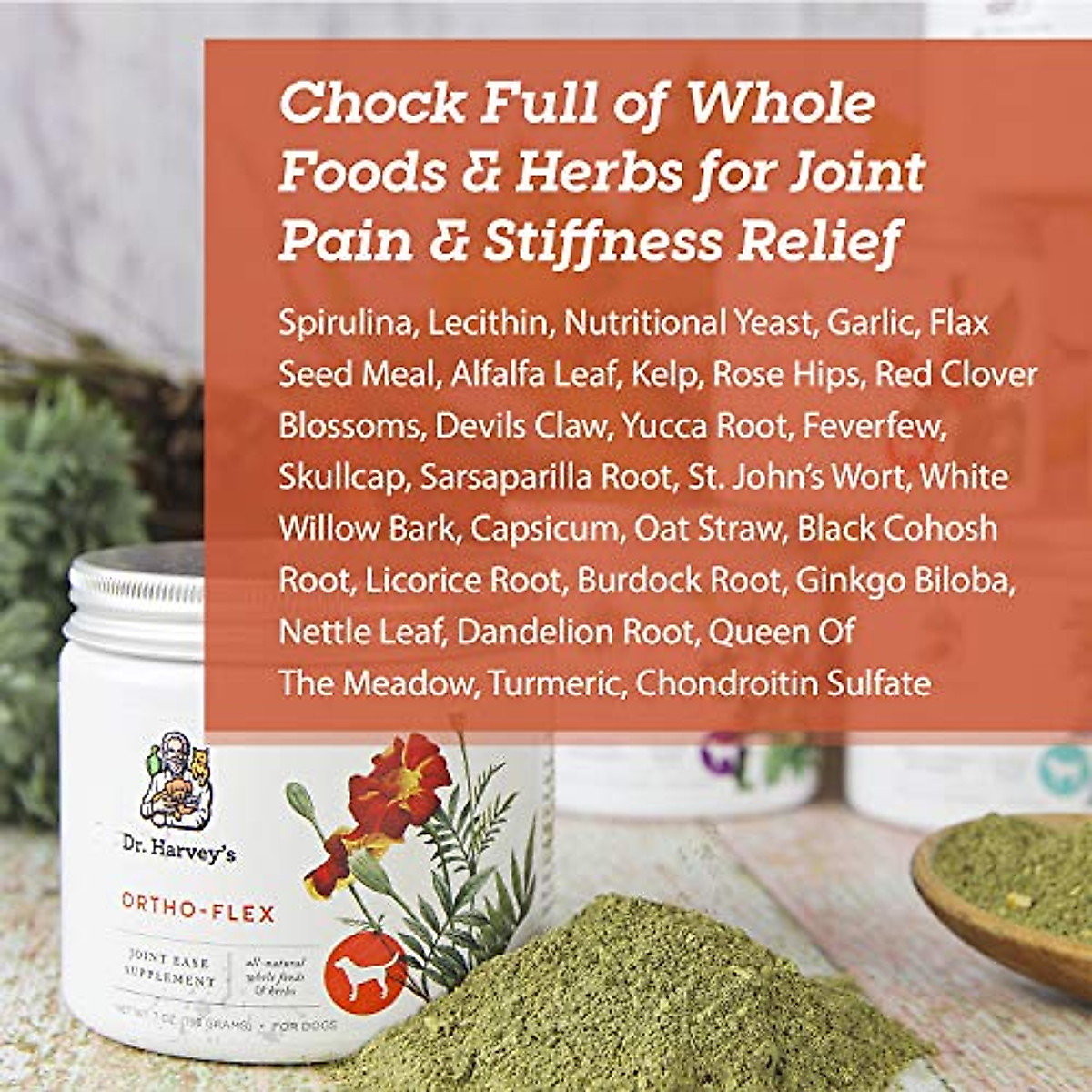 Dr. Harvey's Ortho-Flex Herbal Hip and Joint Supplement for Dogs (7 Ounces)