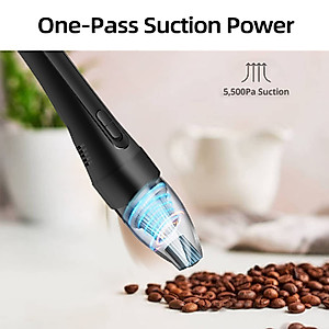 YYinno Hand Vacuum Cordless Rechargeable, Car Vacuum Handheld Cleaner Cordless Wet Dry Powerful Portable Mini Vacuum Light Weight for Pet Hair, Home, Aspiradora para Carro