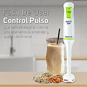 Taurus ROBOT 500 | Immersion Blender | Power 500 Watts | Detachable | Pulse Control | Plastic Rod | Practical and Versatile | Ergonomic Design