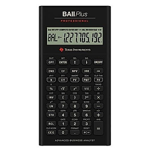Texas Instruments TI BA II Plus Professional Financial Calculator - 10 Character(s) - LCD - Battery Powered IIBAPRO/CLM/4L1/A