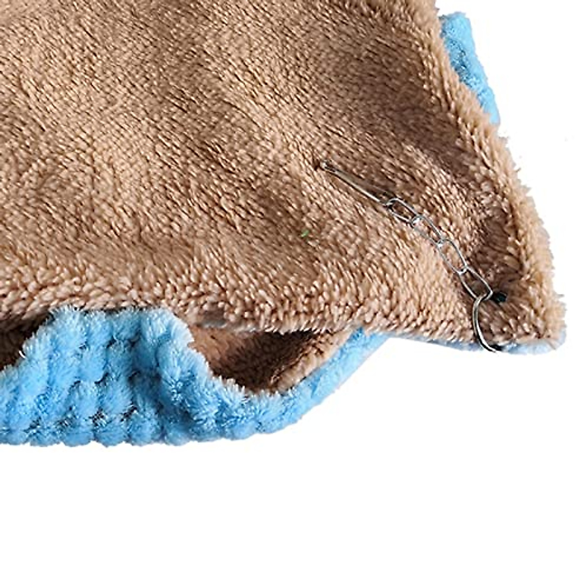 Small Animals Hanging Hammock Soft Hamster Hammock Winter Warm Hanging Bed Cage Accessories for Rat Chinchilla Parrot Ferret Squirrel Grey S