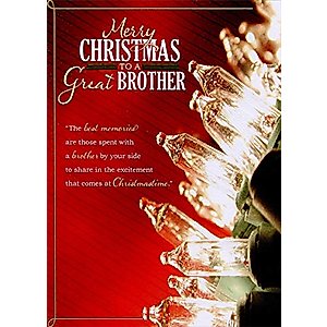 Designer Greetings Light Bulb Photo Closeup : The Best Memories Brother Christmas Card