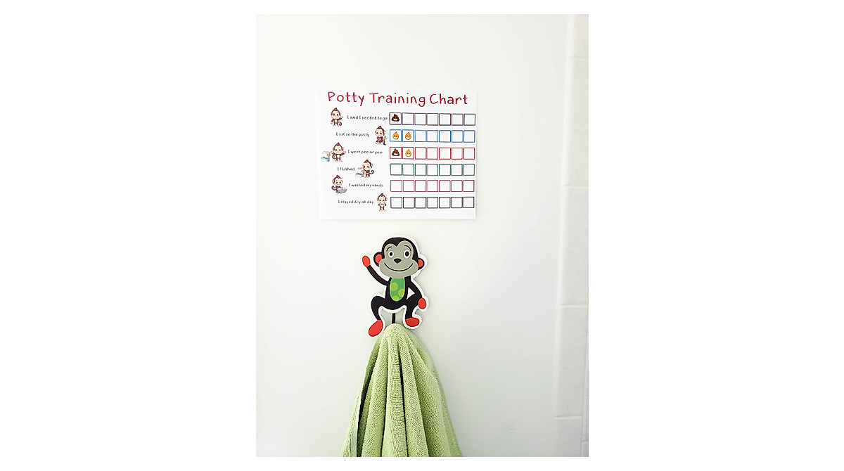 Potty Training Sticker Chart Reward- Monkey Design for Toddler Girls ...