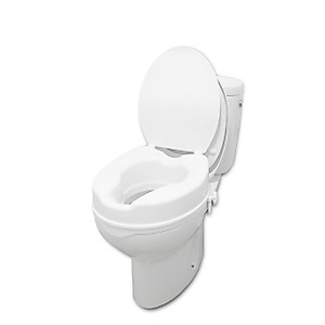 Pepe - Raised Toilet Seat for Seniors 4 inch, Toilet Seat Risers for Seniors, Raised Toilet Seat with Lid, Handicap Toilet Seat Riser, Elevated Toilet Seat for Elderly, High Toilet Seats for Seniors