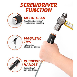 DIFFLIFE Screwdriver Sets Screwdriver Kit 4-Piece, Professional Cushion Grip Insulated Magnetic Tip Electrician Screwdriver Kits (4-Piece)…