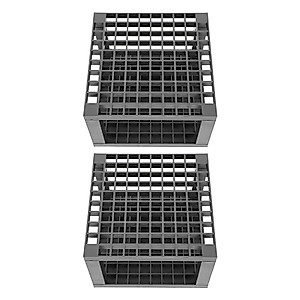 EXCEART Watercolor Brush Pens Set 2PCS Plastic Paint Brush Holder 96 Hole Art Plastic Pencil& Brush Holder Desk Stand Organizer Holding Rack Multi- Bin Art Brush Organizer Desktop Stand