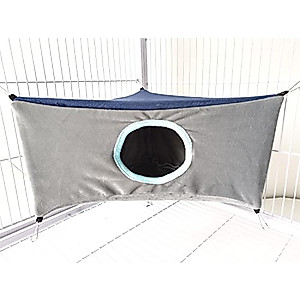 VEDEM Guinea Pig Hideout Cage Corner Cave Warm Hideouts for Small Animals, Guinea Pigs, Chinchilla, Rats, Ferrets (Navy)