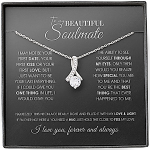 Fa Gifts to My Future Wife Necklace, to my Wife, Necklaces For Wife From Husband With Message Card and Gift Box, Necklace For Girlfriend (Alluring Beauty Necklace)