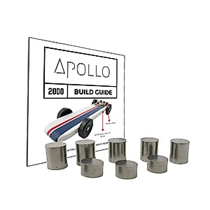 3.25 oz Tungsten Pinewood Car Weights + 20 Page Step-by-Step Build Guide for Apollo 2000 Derby Car Showing Design + Weight Placement, Bring Your Car to The 5 oz Limit and Gain The Winning Edge