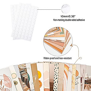 50 Pcs Boho Room Decor Aesthetic Pictures Wall Collage Kit, Photo Collection Collage Dorm Wall Decor for Teen Girls and Women, Double-Sided Art Print, Beige Green Posters Minimalist Wall Art Bedroom Decor