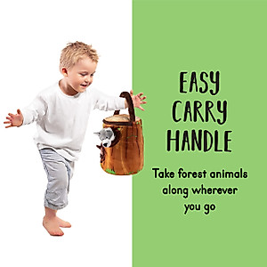 My Talking Plush Forest Animals Toy Set | Includes 4 Soft and Fluffy A Tree Shaped Carrier Great Gift for Baby Toddler Boys or Girls