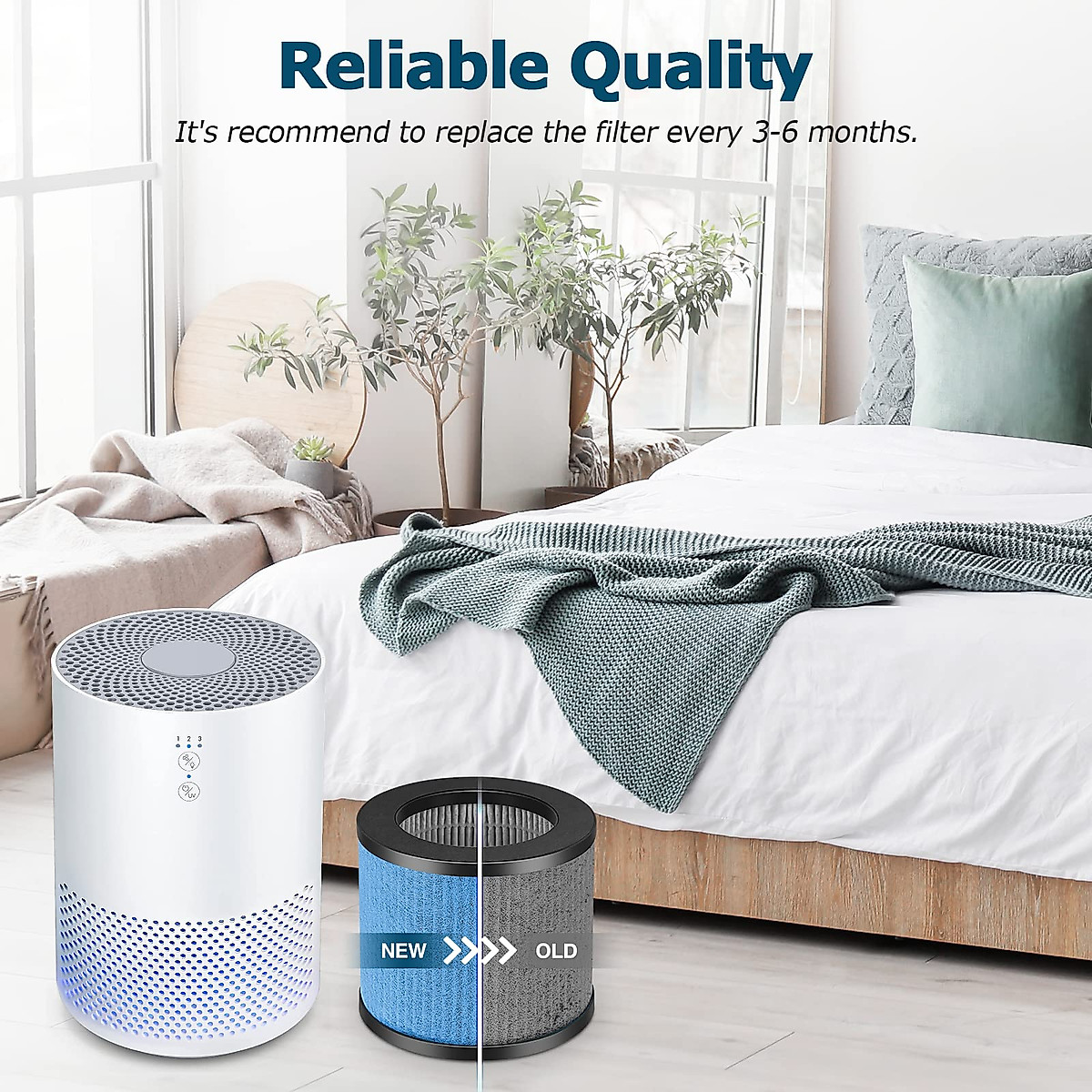 TPAP002 HEPA Filter Replacement for TOPPIN TPAP002 Air Purifier Comfy Air C1, 4-in-1 H13 True HEPA Air Purifier Filter for TOPPIN TPAP002, Compare to Part #TPFF002, 2 Pack