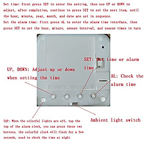 for Hello Kitty Alarm Clock w/ Soothing Glow LED Lights And Thermometer Luminous Small Alarm Clock Creative Cartoon Students with Alarm Clock Mute Simple Colorful Luminous Children's Bedroom Bedside