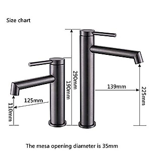 WXJLYZRCXK Water-tap All Copper Single Hole Hot and Cold Water Faucet Can Be Used in Kitchen Or Bathroom Various Styles and Many Colors