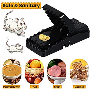 40 Pcs Mice Traps for House Indoor Mouse Traps Bulk Small Outdoor Rat Trap Safe Mousetrap Catcher Reusable Mousetrap Quick Effective Mouse Catcher for Home Family Pet Rodent, Easy Setup