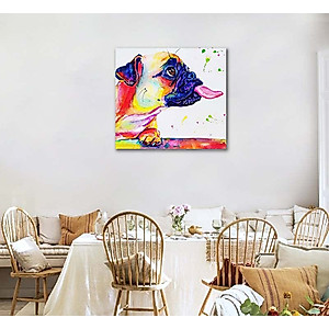 YBDXHA Abstract animal pet dog Wall Decoration Art Canvas Painting Print Picture Living Room Dining Room Bedroom Home Decorations (artwork-3, 20x24inch)