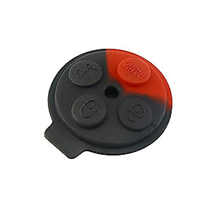 DJL1 2 Pcs Car Remote Key Panel Button Pad for Smart Fortwo 4 Buttons Rubber pad