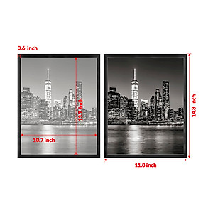 Annecy 11x14 Picture Frame Black（2 Pack）, 11 x 14 Picture Frame for Wall Decoration, Classic Black Minimalist Style Suitable for Decorating Houses, Offices, Hotels