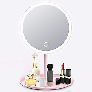 FQYYDD Illuminated Makeup Mirror Make-Up Backlight Led Light Comb Mirror Removable