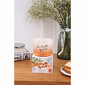 Orange Goji Eucalyptus Scented Candle 3 Wick | Aromatherapy Stress Relief Eucalyptus Energy Candle | Highly Scented Soy Candles Clean Burn 15.8 oz | You Brighten My World Candle Gifts for Men & Women
