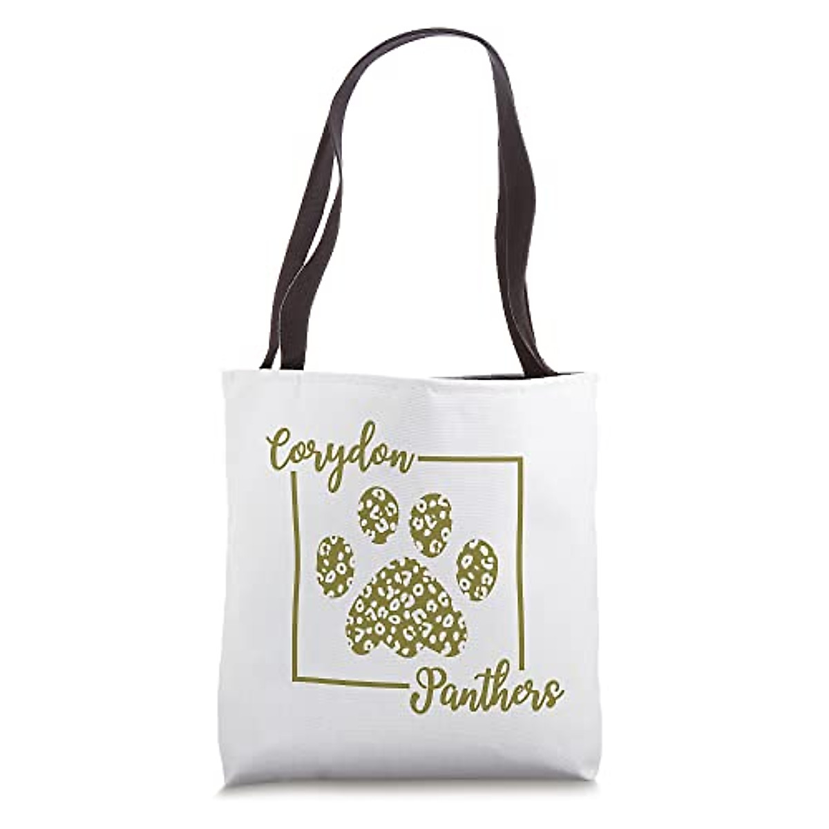 AS tees Corydon Central Panthers Cheetah Paw Print Tote Bag