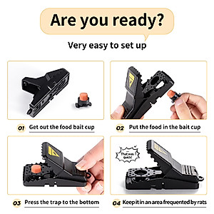 Briteen Mouse Traps Indoor Outdoor - 6 Pack Plastic Mouse Rat Trap for Home - Killer Plastic Mouse Catcher for Hotel, Hospital, School, Restaurant and Kitchen - Snap Traps for Mice, MK-06