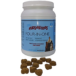 HUGS & KISSES Warren Eckstein's Four-in-One Dog Vitamin Mineral Supplement Treats