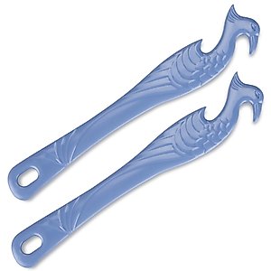 Oven Rack Push Pull Tool 2-Pack oven rack puller push pull stick tool(11 Inch), oven rack pullers with longer handle suitable for oven, toaster oven, air fryer, toaster oven (2, blue (colour))