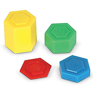 Learning Resources Hexagram Weights - Set of 54 Pieces, Ages 8+ Math Teacher Supplies, Math Learning Tools, Math Games for Kids