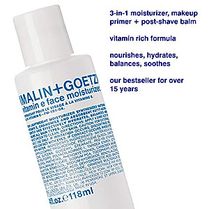 Malin + Goetz Vitamin E Face Moisturizer, 4.0 Fl Oz (Pack of 1)