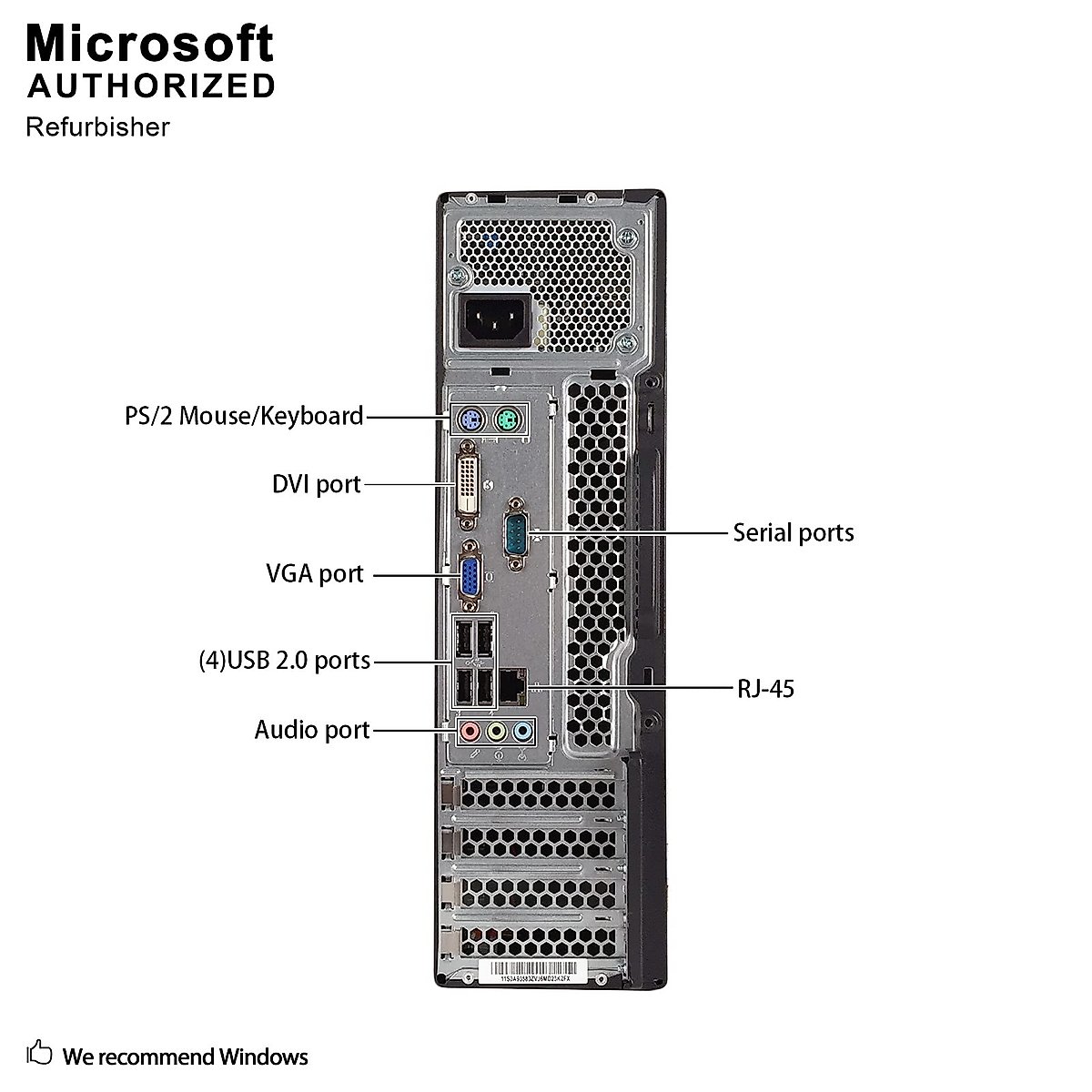 Lenovo ThinkCentre M72e Small Form Factor (SFF) Business Desktop, Intel Quad Core i3-3220 CPU, 8GB DDR3 RAM, 120 GB SSD, DVD, Windows 10 Pro 64 (Renewedd)