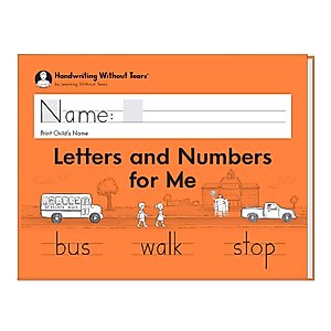 Learning Without Tears - Letters and Numbers for Me Student Workbook, Current Edition - Handwriting Without Tears Series - Kindergarten Writing Book - Capital Letters, Numbers - For School or Home Use