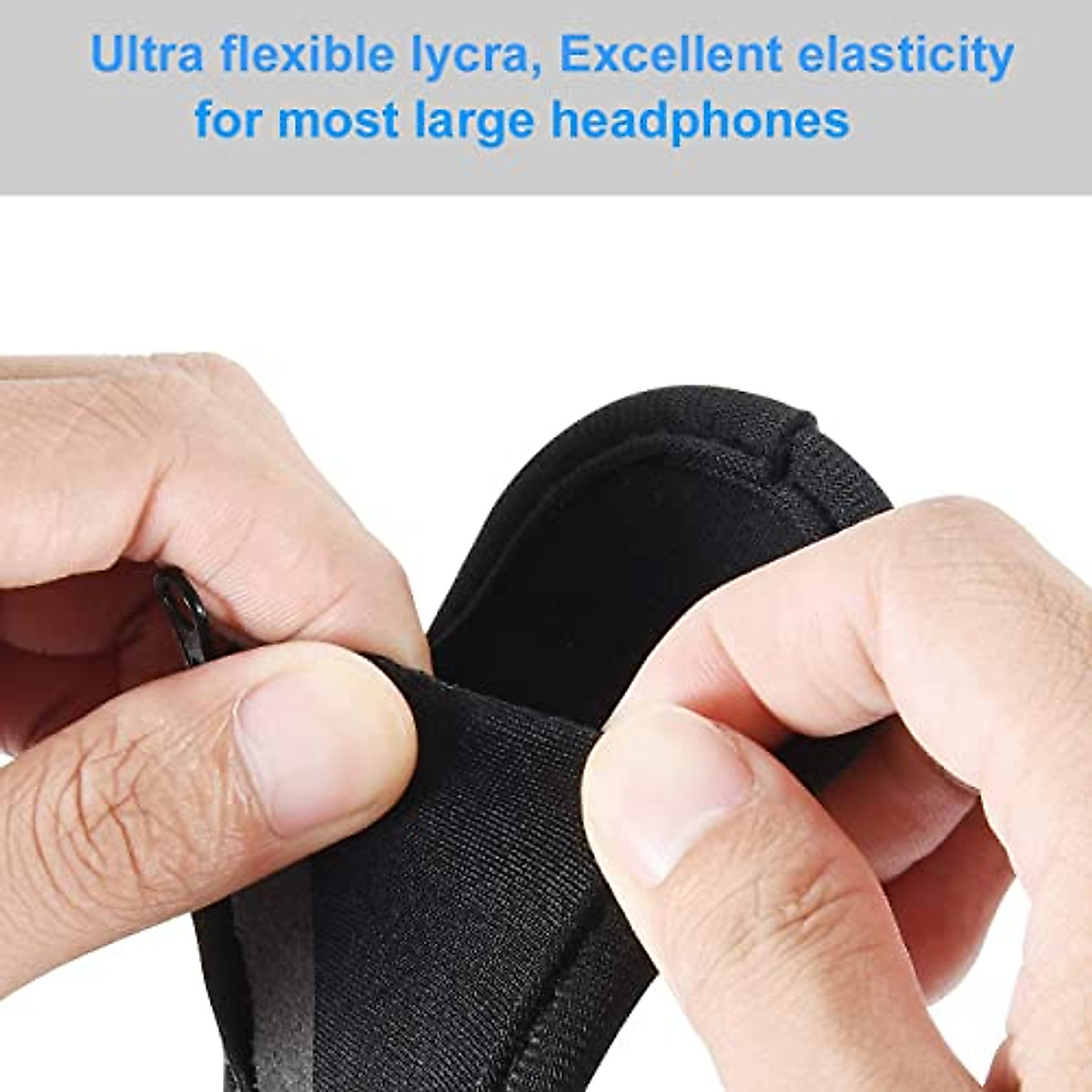 WISDING Universal Replacement Headband Cushion Pad Cover Protector Compatible for for ATH-M50X, Beats Solo 2/3,QC 35i/35ii, QC25, Studio 2/3 Headphones,Headband Cover Cushion Protector Pad (Black)