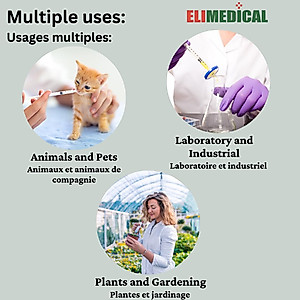 Elimedical Veterinary Disposable Syringe, 3cc Luer Lock, Without Needle, Individually Packaged, 100 per box, 03LT