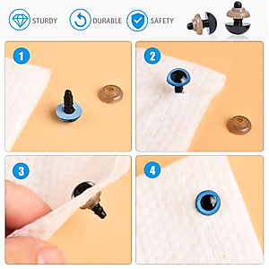 Safety Eyes and Noses, 792PCS Colorful Safety Eyes for Amigurumi with Washers for Crafts/Crochet/Stuffed Animals