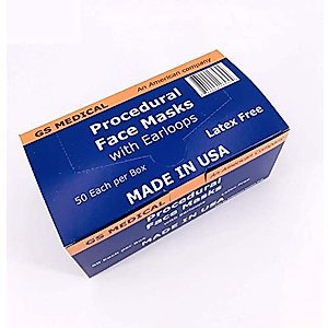 MADE IN USA, ASTM level 3, Disposable Face Mask, 3 layer, Nose Pin, Ear loops, For Men, Women & Children, Breathable, soft, hypoallergenic