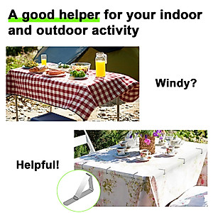 OKAMMY Tablecloth Clips for Outdoor Tables - Picnic Tablecloth Clips - Stainless Steel Tablecloth Clips Ideal Table Cloth Cover Clamps for Home Outdoor Tables 6 PCS