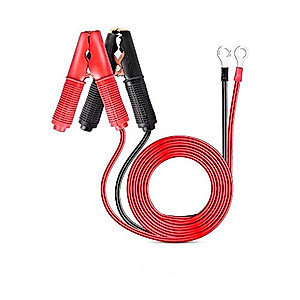 Nilight - GA-ACC-01 2 Pcs 30A Alligator Clips Booster Jumper Cable for Car Battery Charging Charger, 6 mm Copper Terminal