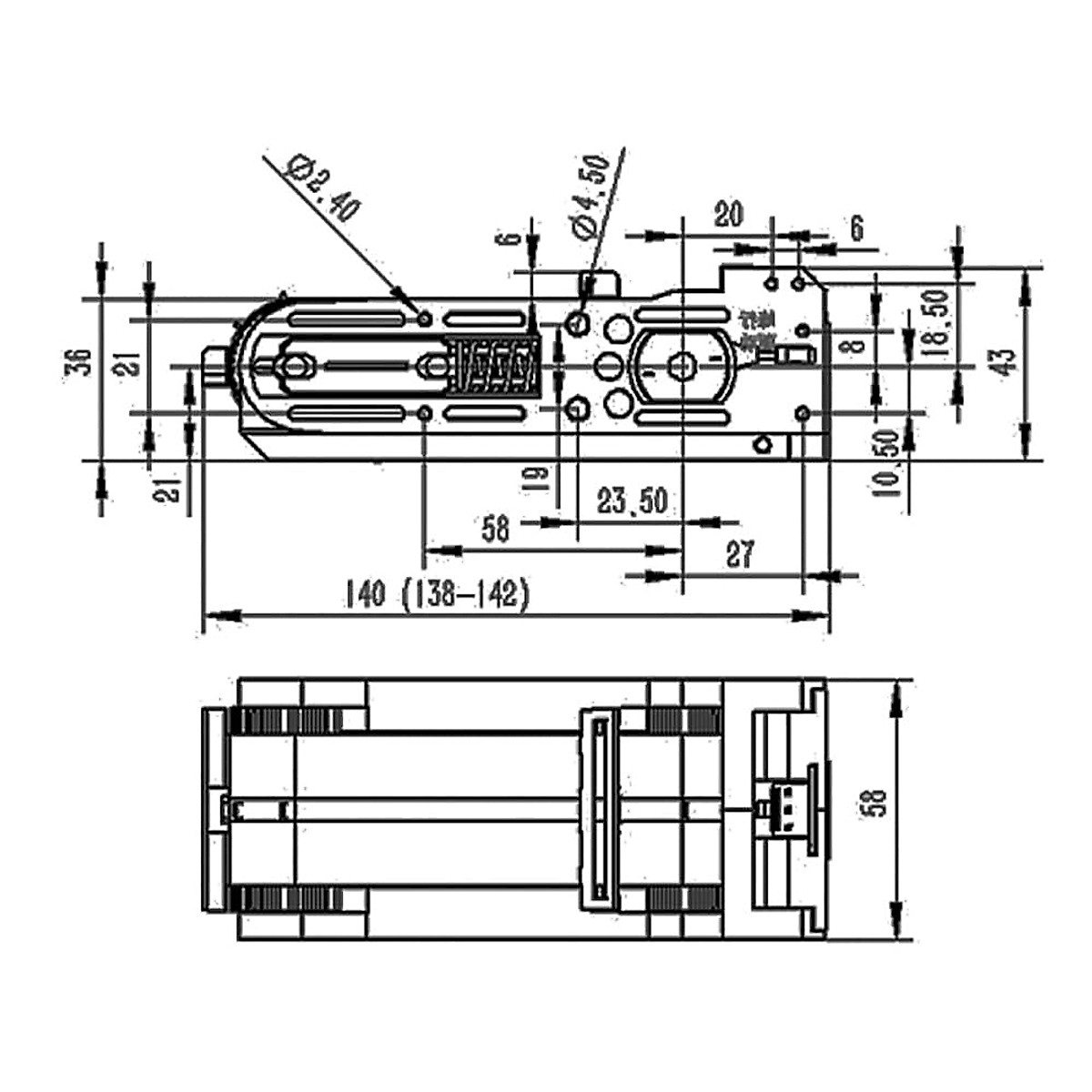 24V MINI Plastic Conveyor Belt Conveyor Vending Machine Cargo Lane Transportable Gift Cigarette Toy Tissue Paper 140-206MM(T125)