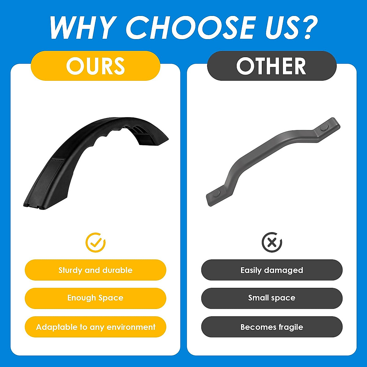 Generic Grab Handle Entry Door Assist Bar Entry Step Support Grab Bar for RV, Trailer, Camper, Motor Home, Cargo Trailer, Boat - black