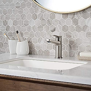 KRAUS Indy Single Handle Basin Bathroom Faucet in Spot Free Stainless Steel, KBF-1401SFS