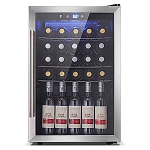 Antarctic Star Beverage Refrigerator Cooler-120 Can Mini Fridge Glass Door for Soda Beer or Wine – Glass Door Small Drink Dispenser Machine Touch Screen for Home, Office or Bar, 4.5cu.ft.…
