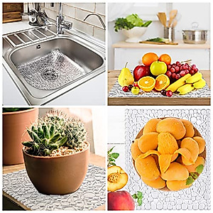 Coopay 2 Pack Kitchen Sink Mat Plastic Sink Protect Mat PVC Eco-friendly Kitchen Adjustable Stainless steel/Porcelain Dish Drying Pad Sink Protector for Bottom of Kitchen Sink, 12.6” x 10.5” (Clear)