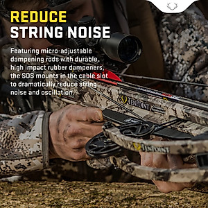 TenPoint String Dampening System - Dramatically Reduces String Noise & Oscillation - Includes Micro-Adjustable Dampening Rods with High-Impact Rubber Dampeners