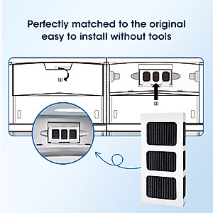 GLACIER FRESH Replacement for Frigidaire Refrigerator Air Filter, Compatible with PAULTRA2, Pureair Ultra 2, Pure Air Ultra 2, Pureair Ultra ii, Electrolux 242047805, 5303918847, EAP12364179(4 Pack)