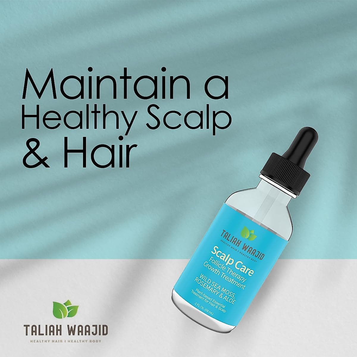 Taliah Waajid Scalp Care Follicle Therapy Growth Treatment Oil for Split Ends | | Plant-Based Hair & Scalp Treatment | Dry Scalp, & Hair Growth | Safe for All Hair Types | 2oz (V096)